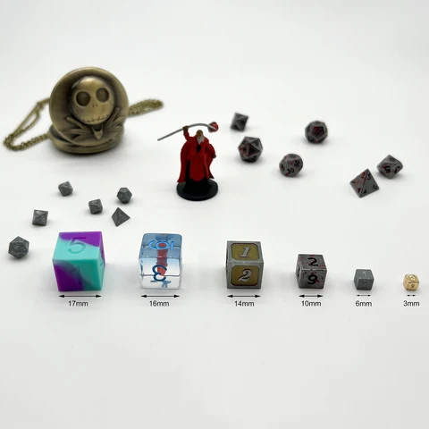 Buy Mini Solid Polyhedral Dnd Dice 6mm Miniature Metal Dice Set D&d ...
