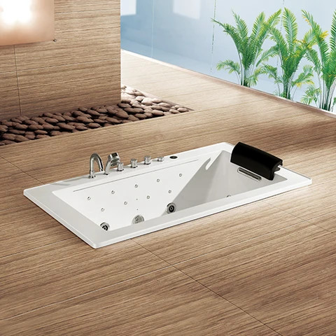 Buy Modern And Minimalist White Rectangular Single Person Spa Bath With ...