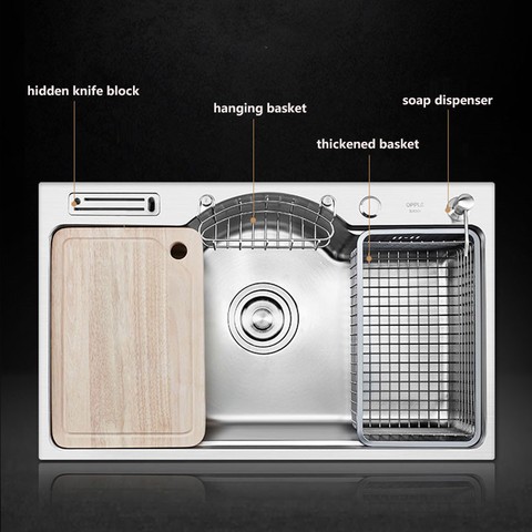 Buy Multifunctional Single Bowl Above Counter Kitchen Sink Stainless ...