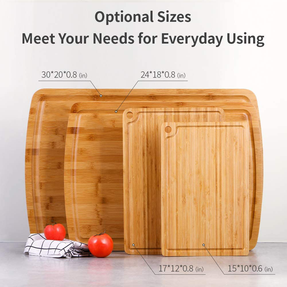 Buy Organic Pre-oiled Bamboo Chopping Block With Juice Groove For Meat ...