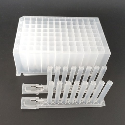 Buy Plastic Transparent Lab Use 96 Deep Well Plate Supporting 8-strip ...