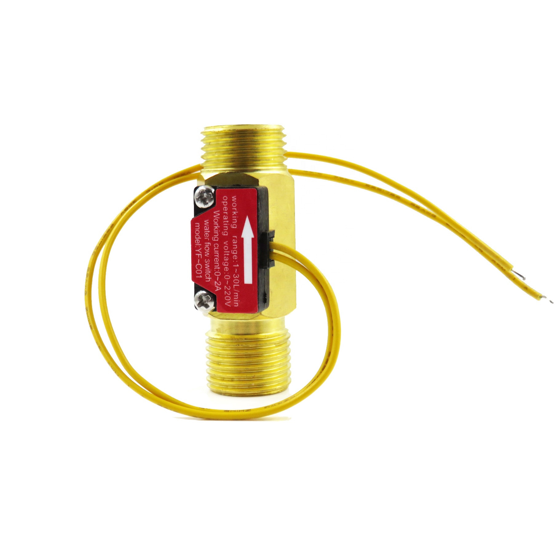 Buy Sea Yf C01 0 220v Liquid Water Flow Sensor Switch G1 2 Thread Ports