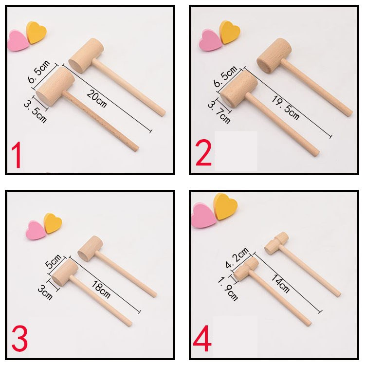 Buy Small Mini Wooden Mallet Hammer Pets Toys And Accessories Wooden ...