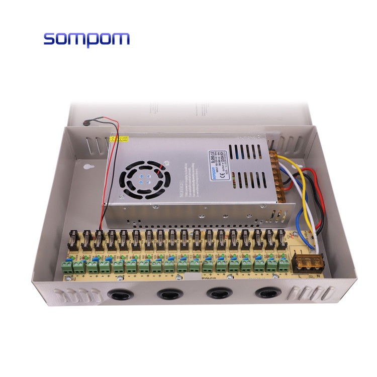 Buy Sompom Cctv Power Box Switching Power Supply 12v 30a 18ch Cctv Surveillance Security System ...