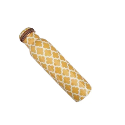 Buy White Enameled Premium Copper Water Bottle Travelling Water Storage ...