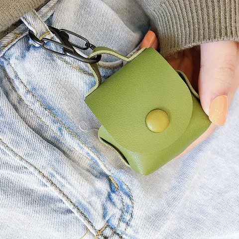 Buy Wireless Charging Earphone Leather Case Waterproof Ai Rpods Handbag ...