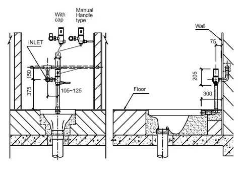 Buy Xf Dcf-hs Two Use Automatic Urinal Flusher Flushometer Valve ...