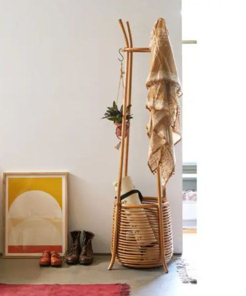 Buy Clothes Hanging Eco-friendly Rattan Clothes Rack High Quality ...