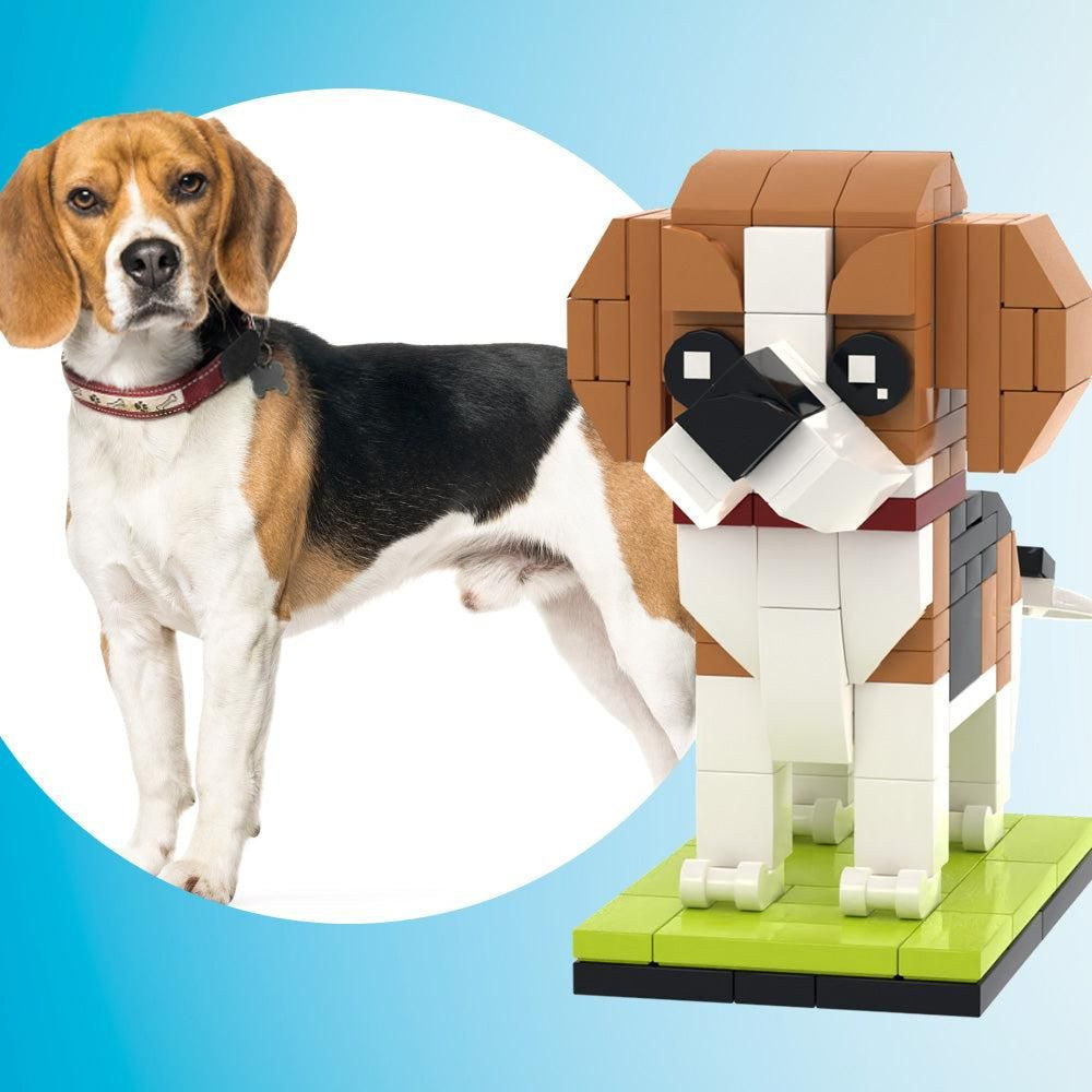 Buy Lego Compatibility Fully Body Customizable 1 Dog Photo Custom Brick ...