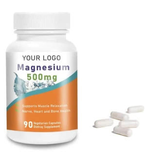 Buy Magnesium Capsules 500 Mg Supplement- Vegetarian- High Absorption ...