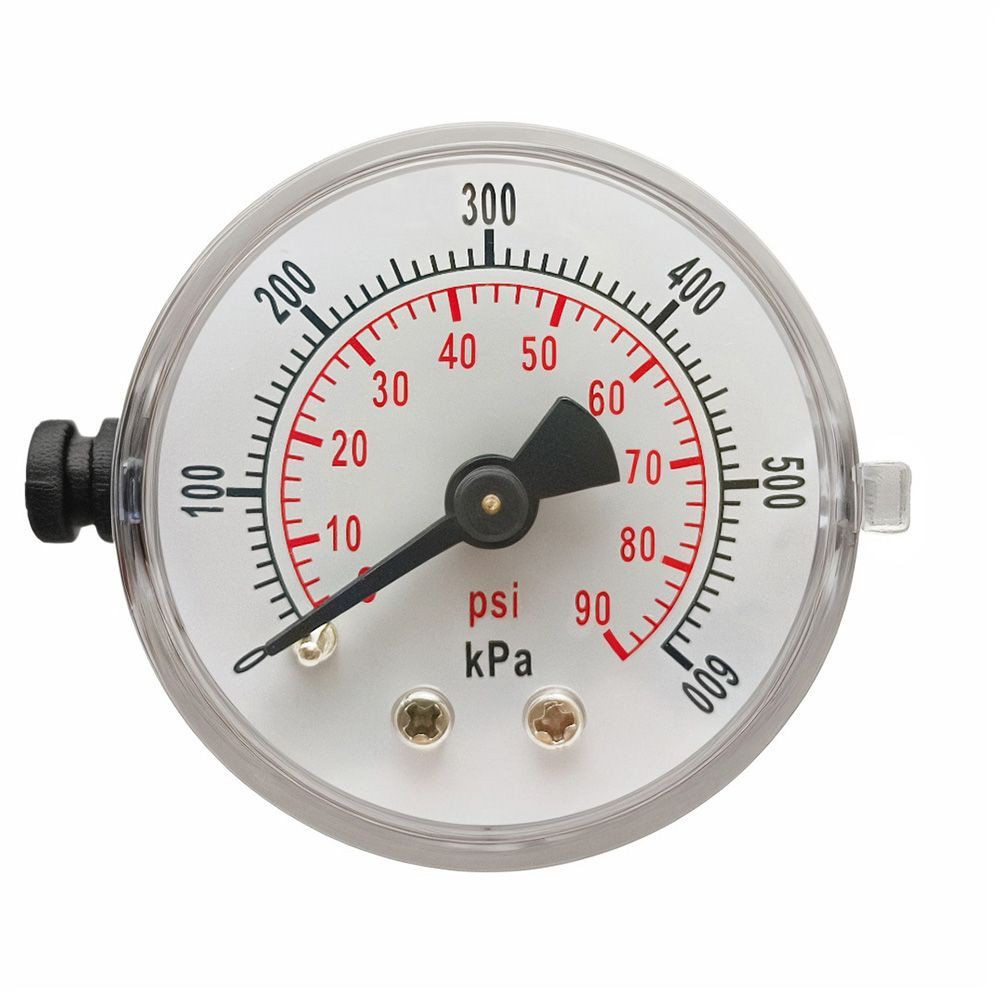 Buy Car Pressure Gauge 1-3/5" Dial Back Mount,0-90 Psi 600 Kpa, Dual ...