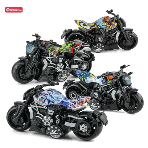 Buy 1/32 Scale Pull Back Motorcycle Metal Toys Motorbike Die Cast Model ...