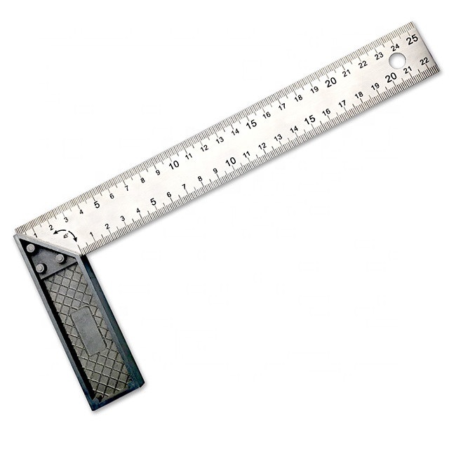 Buy 250mm/10inch Steel Try Square/tri Square Ruler With Zinc Handle ...