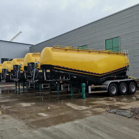 Buy 3 Axle 40ton 50ton Silo Lime Powder Tanker 45 M3 Dry Bulk Tank ...