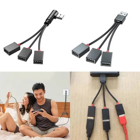 Buy 3 In 1 Usb Host Power Splitter Usb Adapter To Usb Male Female Cable ...