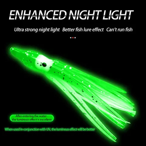 Buy 37cm Luminous Octopus String Hooks Hairtail Squid String Hook 5 ...