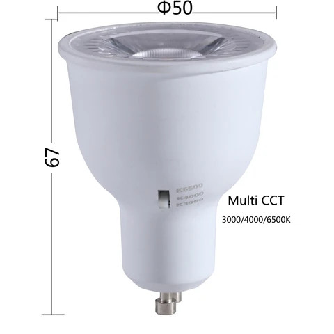 Buy 3cct Dimmable Gu10 Spotlight With Lens No Flickering 30/60 Degree ...