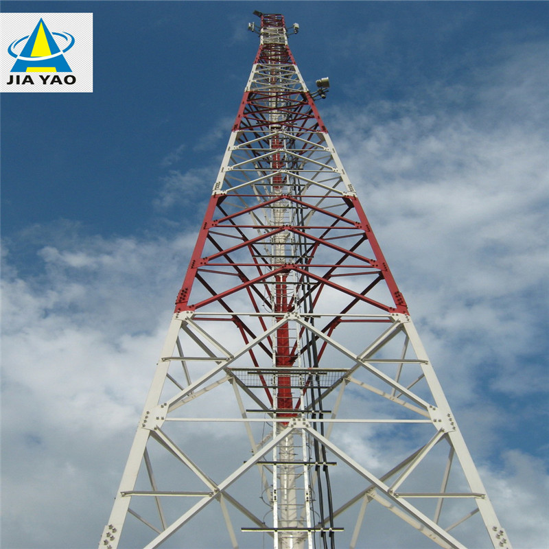 Buy 45m Three-legged Self Supporting Lattice Angular Steel Narrow Base Lte Telecom Tower from ...