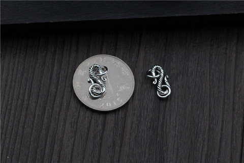 Buy 925 Sterling Pure Silver Diy Necklace Bracelet Ring Buttons Hook ...