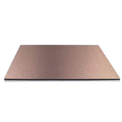 Buy Acp 4mm Pvdf Brown Copper Brushed Aluminium Composite Panel For ...