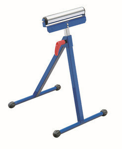 Buy Adjustable Height Foldable 60kgs Steel Single Roller Stand Sawhorse ...
