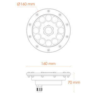 Buy Aqualight 312 C, Dmx Rdm Rgb Led, Underwater Light from Akuatronik ...