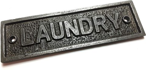 Buy Cast Iron Door Sign Laundry Door-sign-decorative-retro/ Temp32 from ...