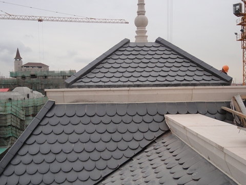 Buy Classic New Semi-circular Tile Fish Scale Slate Clay Roof Tile from ...