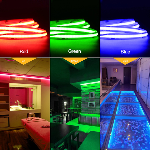 Buy Cob No Spot Led Strip 12v 24v Uniformly Glow Flexible Car Light ...