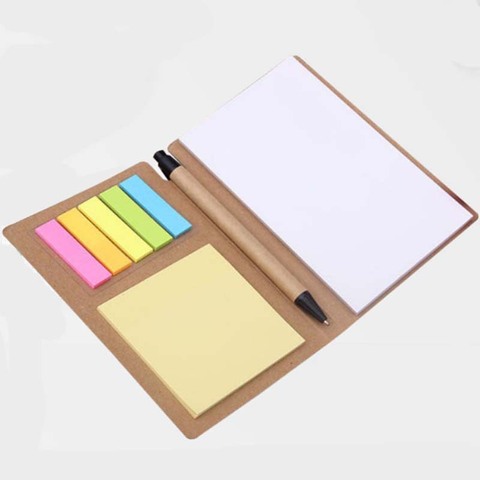 Buy Creative Retro Kraft Paper Cover Sticky Notes Notepad Set To Do ...