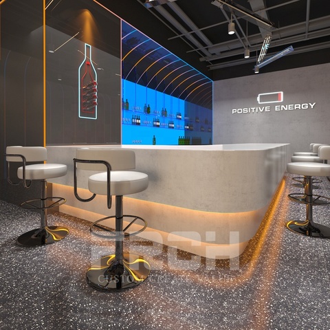 Buy Custom Design Modern Marble L Shaped Led Light Commercial Furniture ...