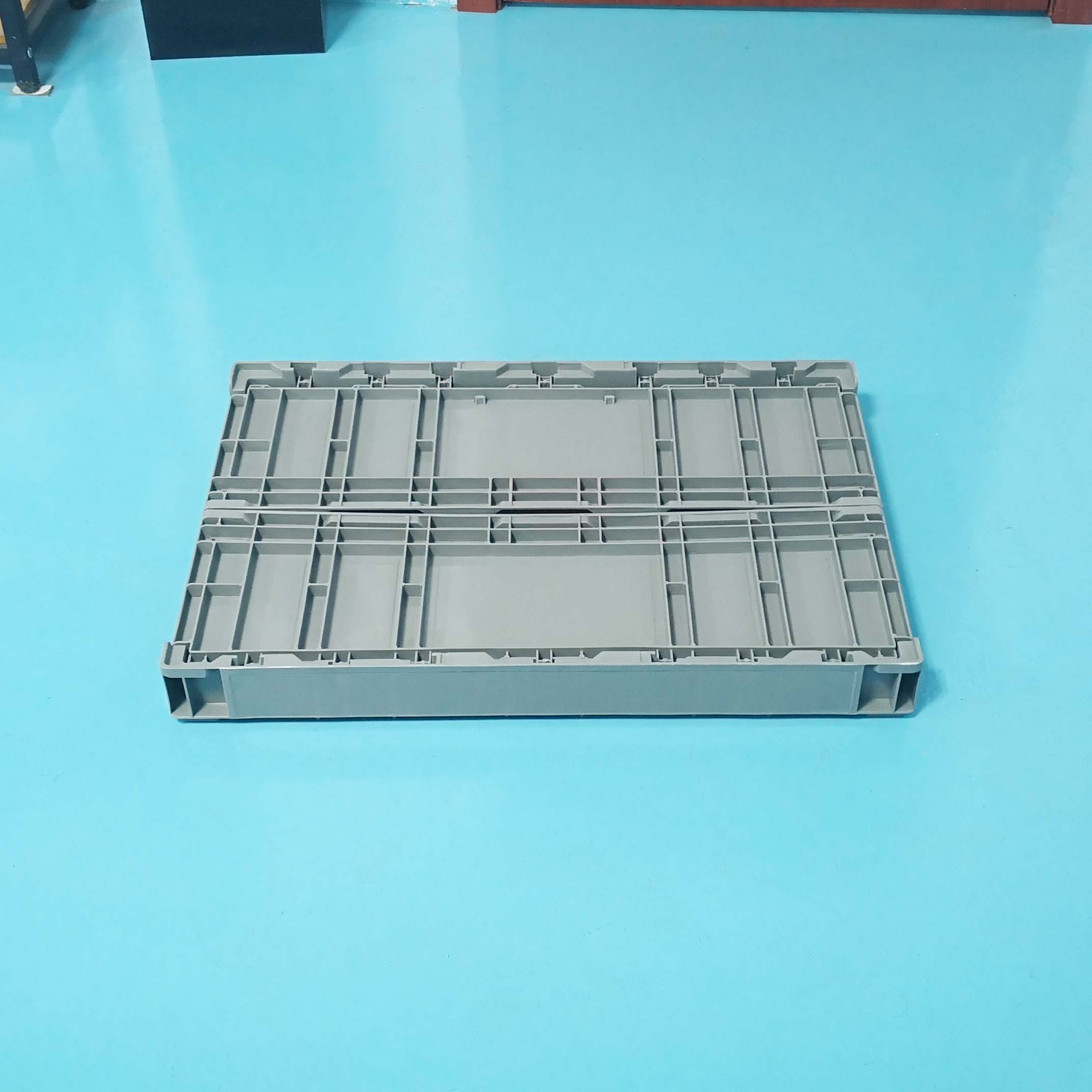 Buy Custom Size Plastics Storage Boxes Spacr-saving Assembled Grey ...