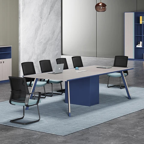 Buy Customized Wood Board Mfc Office Table And Chairs 8 10 Seater ...