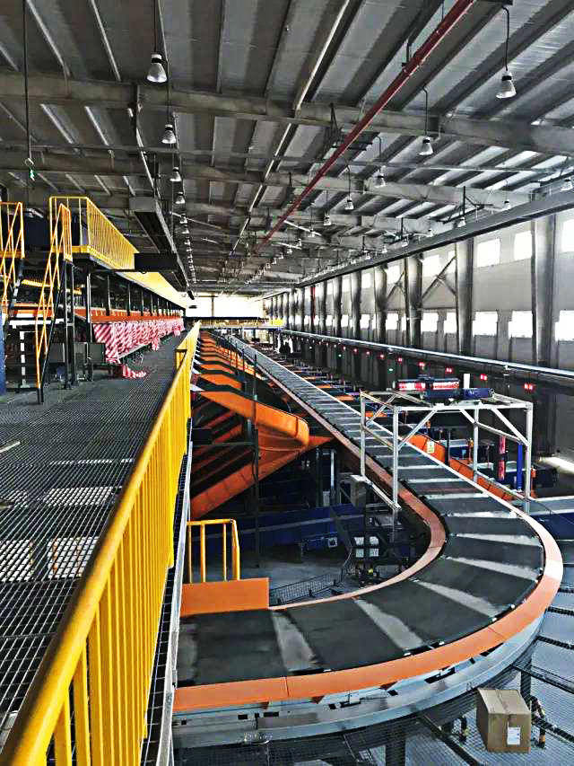 Buy Double Ring Sorter Logistics Belt Conveyor Ring Cross Belt Cross ...