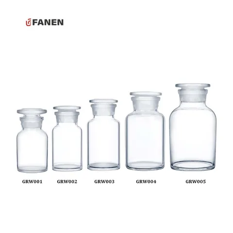Buy Fanen Laboratory Use Clear Glass Stopper Wide Mouth Apothecary ...