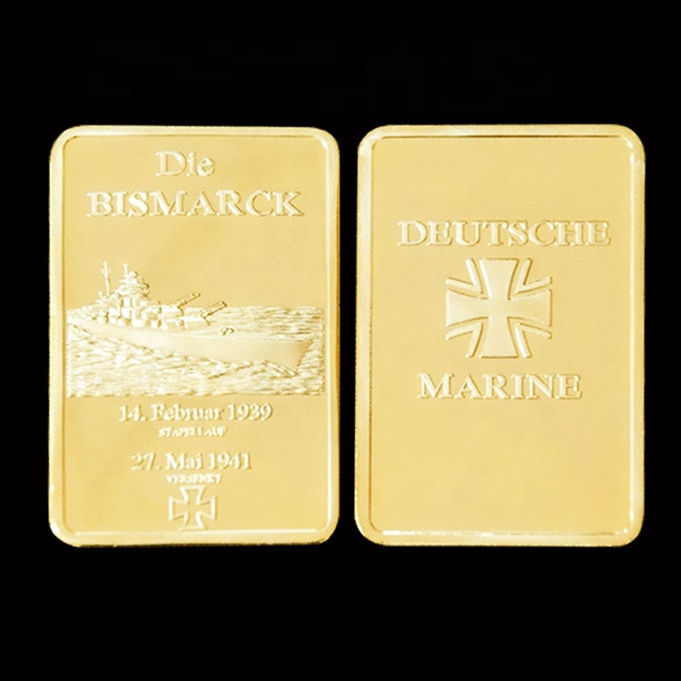Buy Fs-craft The World War Ii Metal Souvenir Bar 24k Clad Marine Gold ...