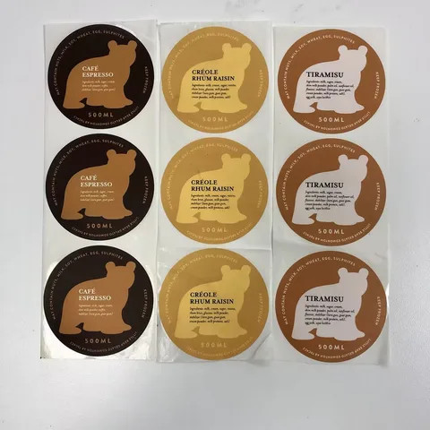 Buy Gin Sticker Bottle Label Waterproof Texture Paper Matt Lamination ...