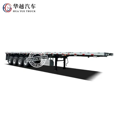 Buy Heavy Duty 4 Axle 45ft Container Transport 80 Tons Flatbed Trailer ...