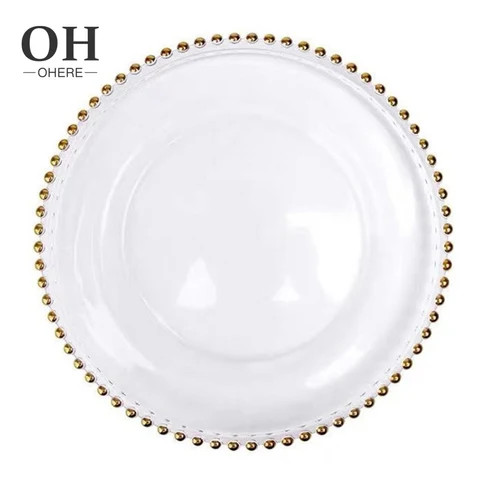 Buy High-end Luxury European Transparent Glassware With Gold Beads And ...