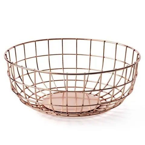 Buy Iron Gold Metal Bucket Set Wire Plated Design Decorative Baskets ...