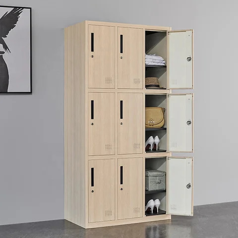 Buy Longli Office Furniture High Efficiency Steel 9 Doors Wood Pattern ...