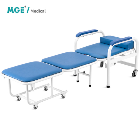 Buy Metal Adjustable Foldable Medical Accompany Chair With Wheels Mge-c ...