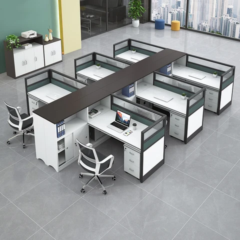 Buy Modular 4 Seat Office Cubicle Partition Table Call Center ...