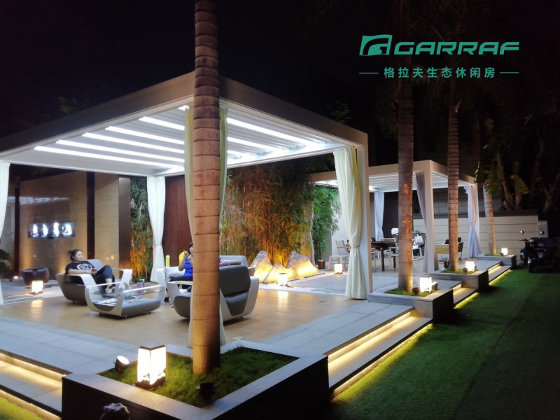 Buy Outdoor Waterproof Pvc Fabric Retractable Roof Modern Aluminum ...