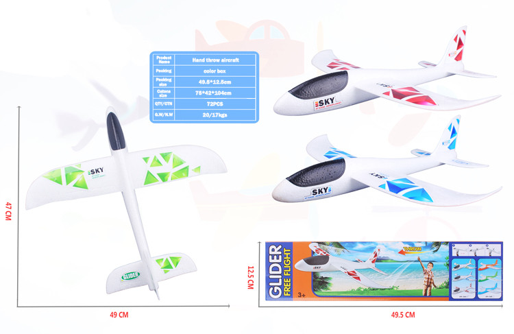 Buy Popular Outdoor Flying Glider Toys Foam Hands Throw Gliders Model ...