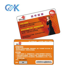 Buy Prepaid Plastic Scratch Cards / Pvc Phone Calling Recharge Card ...