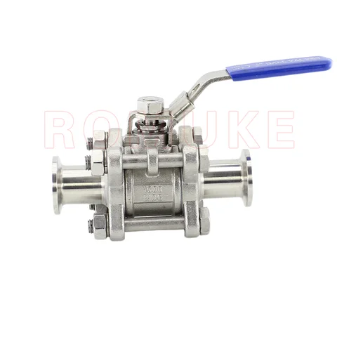 Buy Q81f-16p Stainless Steel Cf8 Cf3 Cf8m Cf3m Three-piece Clamp Type Quick Mounted Manual Ball ...