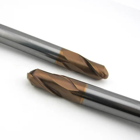 Buy Solid Carbide Ballnose End Mills Cutting Tools 2 Flutes Micro Ball ...