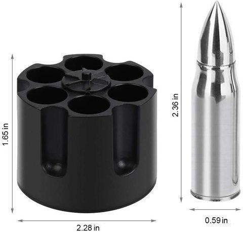 Buy Stainless Steel Whiskey Stones Bullets Reusable Ice Cubes With ...