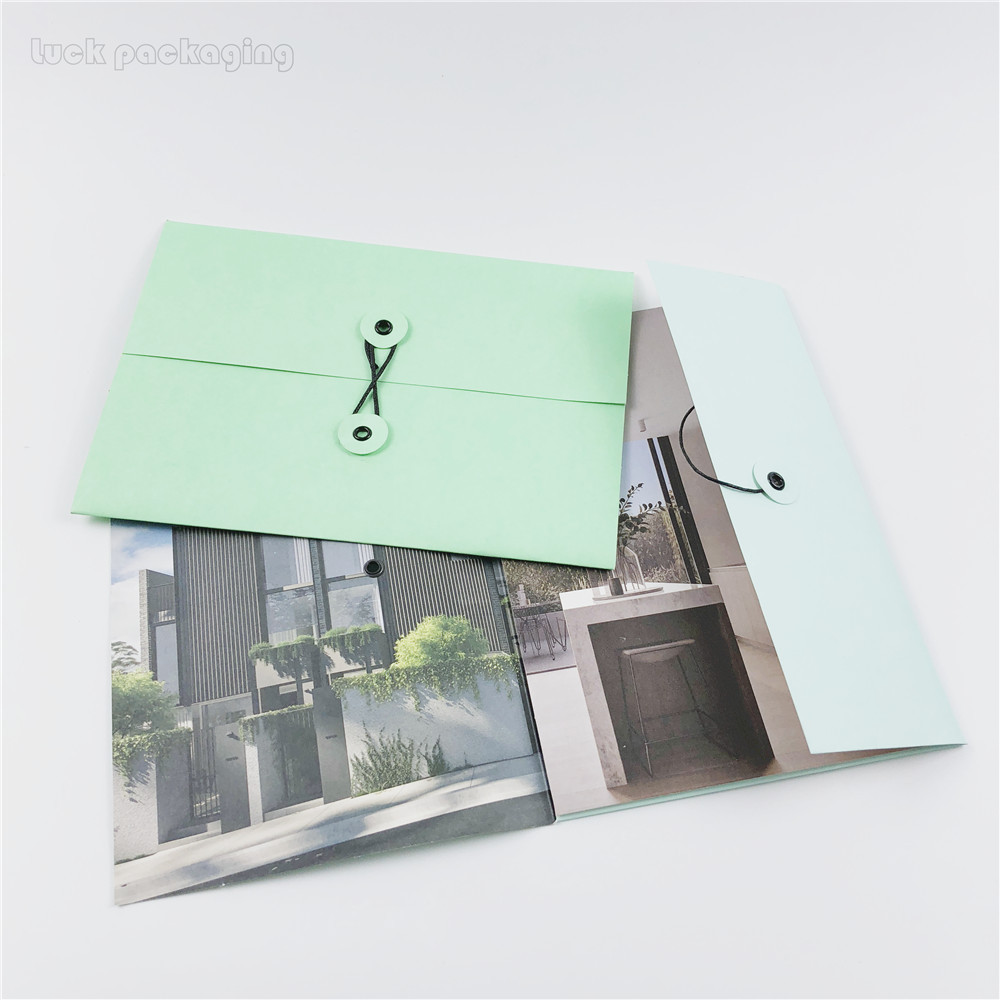 Buy White Kraft Paper String Tie Envelope Customized Size Logo Letter ...